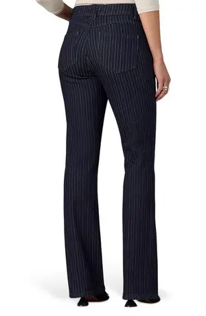 Wit & Wisdom Brittany Pinstriped High Waist Itty Bitty Bootcut Jeans