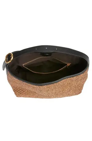 Vince Small Vivian Raffia Hobo Bag