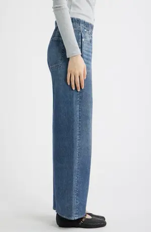 Rag & Bone Rb Miramar Ankle Length Pull On Wide Leg Sweatpant Jeans