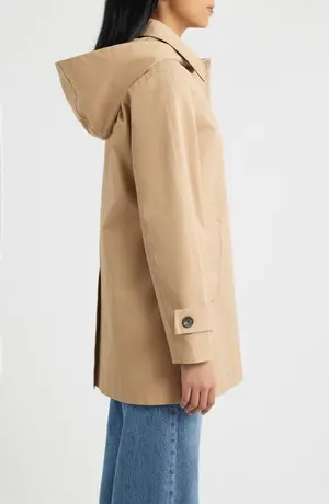 Sam Edelman Hooded Raincoat - Sand