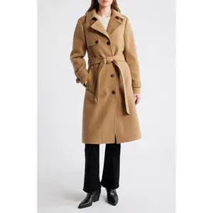 Bcbgmaxazria Belted Trench Coat - Camel