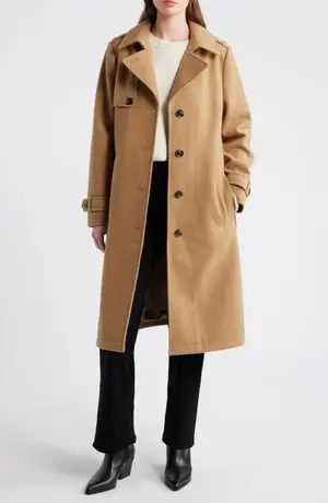 Bcbgmaxazria Belted Trench Coat - Camel