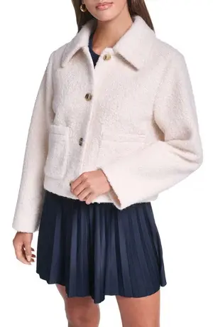 LEVI'S Cropped Bouclé Jacket Cream