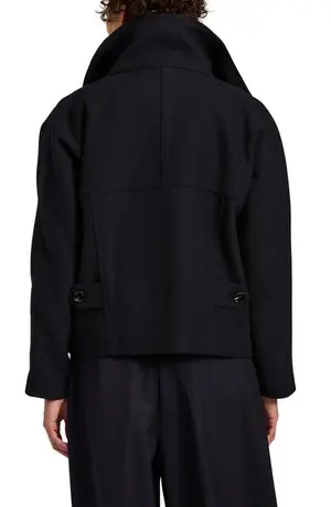 Bernardo Funnel Neck Coat - Navy