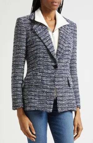 Veronica Beard Healy Tweed Dickey Jacket