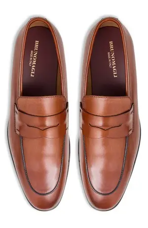 Bruno Magli Vivaldi Penny Loafer - Cognac Leather