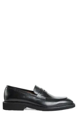 Bruno Magli Volano Penny Loafer - Black Leather