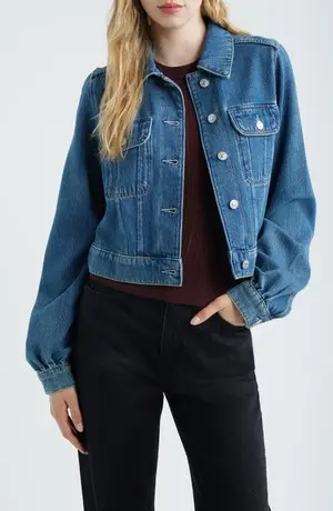 Paige Pacey Crop Denim Jacket - Navili