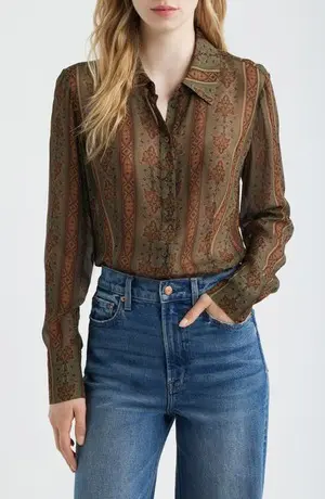 Paige Desano Paisley Button-up Shirt