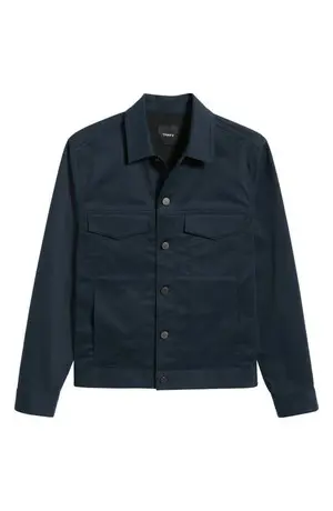 Theory River Neoteric Twill Trucker Jacket - Baltic