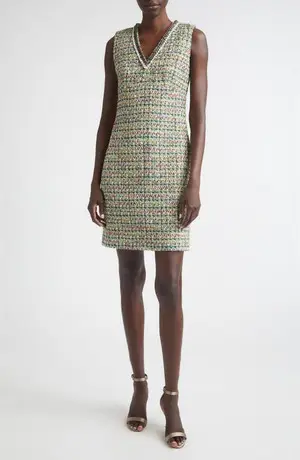 St. John Forest Tweed Dress