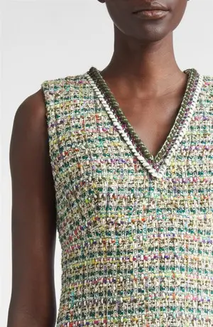 St. John Forest Tweed Dress