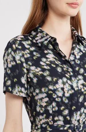 Theory Floral Print Shirtdress
