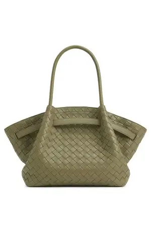 Jw Pei Medium Hana Woven Faux Leather Tote - Olive Green