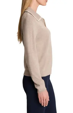 NIC+ZOE Trimmed Polo Sweater
