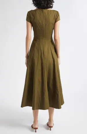 Staud Short Sleeve Wells Dress