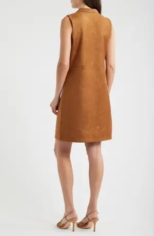 NIC+ZOE Marley Faux Suede Sheath Dress