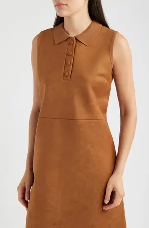 NIC+ZOE Marley Faux Suede Sheath Dress