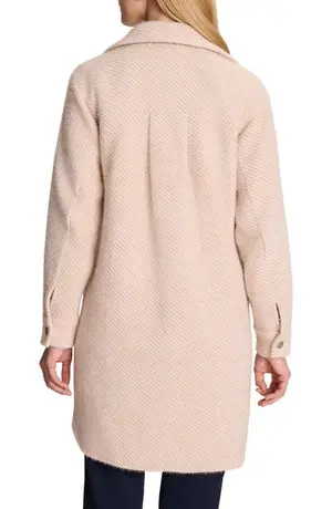 NIC+ZOE Cozy Twill Jacquard Knit Shirt Jacket