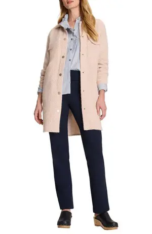 NIC+ZOE Cozy Twill Jacquard Knit Shirt Jacket