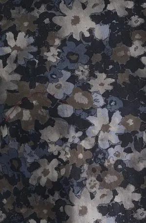 Robert Barakett Kyoto Floral Short Sleeve Cotton Button-up Shirt - Black