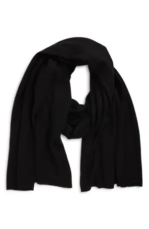 Vince Featherweight Silk & Cashmere Scarf - Black