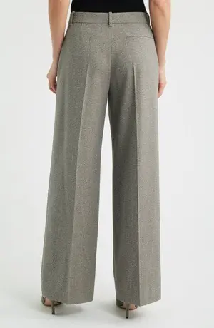 BOSS Tiana Pleated High Waist Wide Leg Pants