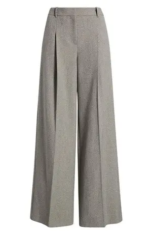 BOSS Tiana Pleated High Waist Wide Leg Pants
