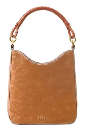 Staud Mel Suede Shoulder Bag - Tan