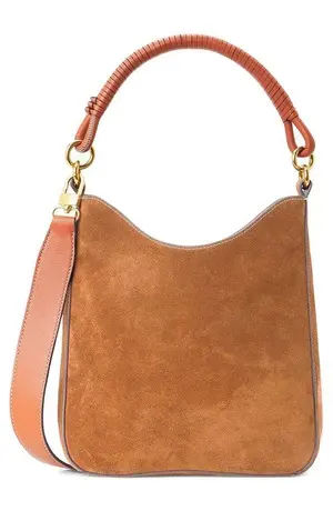 Staud Mel Suede Shoulder Bag - Tan
