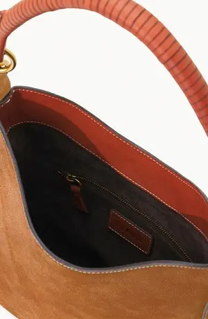 Staud Mel Suede Shoulder Bag - Tan