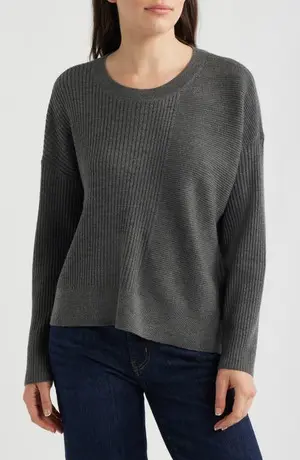 Eileen Fisher Merino Wool Crewneck Sweater - Ash