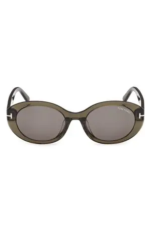 TOM FORD Oval Sunglasses - Transparent Green