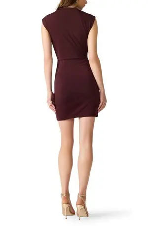 Steve Madden Leticia Cowl Neck Cap Sleeve Mini Dress