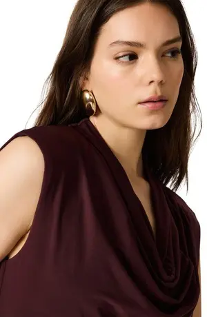 Steve Madden Leticia Cowl Neck Cap Sleeve Mini Dress