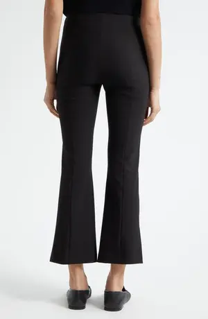 Vince Mid Rise Crop Flare Pants With Side Split Hem
