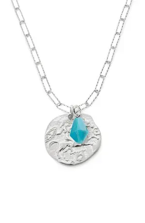 Monica Vinader Goddess Coin Pendant Necklace - Sterling Silver