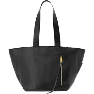 ALLSAINTS Alba Shine Leather East/west Tote - Black