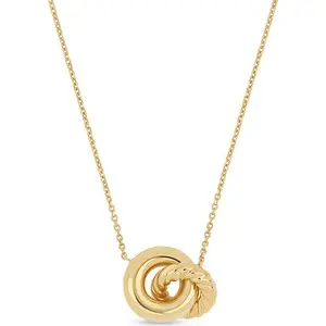 Bony Levy 14k Gold Interlocking Circles Pendant Necklace - Yellow
