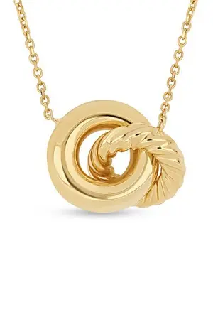 Bony Levy 14k Gold Interlocking Circles Pendant Necklace