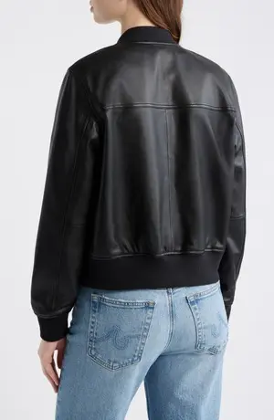 Madewell Shrunken Leather Bomber Jacket