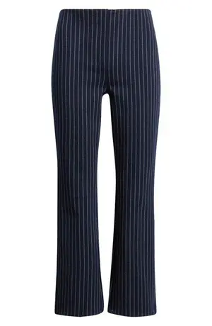 Theory Pinstripe Crop Kick Flare Pants