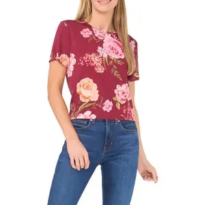 Ted Baker London Eva Floral T-shirt - Beet Red