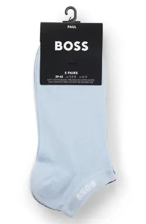 BOSS Assorted 5-pack Cotton Blend Ankle Socks