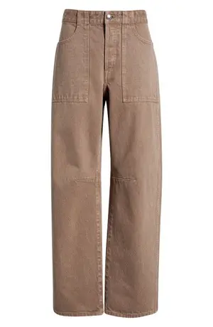 Madewell The Darted Utility Barrel Leg Jeans