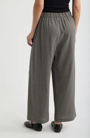 Eileen Fisher High Rise Wide Leg Ankle Pants