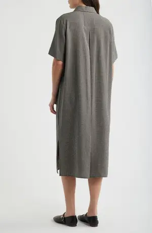 Eileen Fisher Checked Shirt Dress