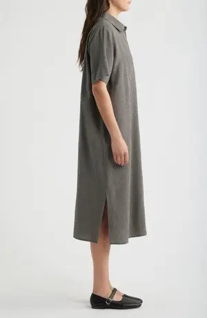 Eileen Fisher Checked Shirt Dress