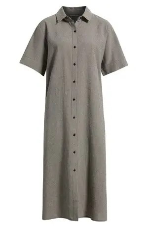 Eileen Fisher Checked Shirt Dress