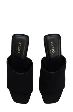 Aldo Sidema Kitten Heel Slide Sandal - Open Black